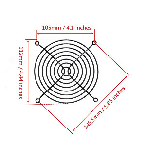 Qiying 5Pcs120mm Black Fan Protect Mesh Grill Fan