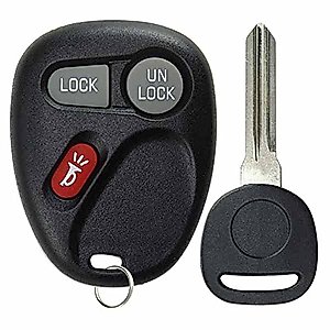KeylessOption Keyless Entry Remote Car Key Fob and Key Replacement for 15042968