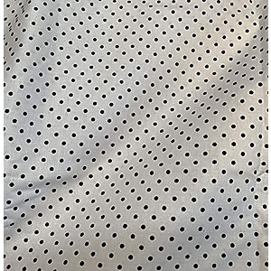 Navy Blue Swiss Polka Dot On White - Riley Blake 100% Cotton Fabric
