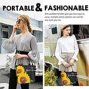 Gloppie Lunch Bag Women Insulated Womens Lunch Bag for Work Leakproof Lunch Tote Sunflower Adults Lunch Box Purse Reusable Lunch Cooler Bag Loncheras para mujer 9L