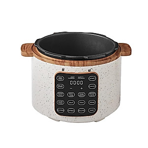 Generic The Pioneer 2 Woman 6 Qt Pressure Cooker,Linen Speckle,Wood Grain, Blinking Display, Touch Control