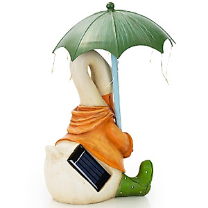 VP Home Quacking in The Rain Duck Solar Powered LED Outdoor Decor Garden Light