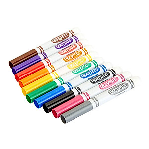 Crayola Broad Line Markers, Classic Colors 10 Each, 10 Count (Pack of 1)