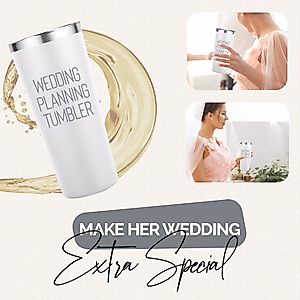 Your Dream Party Shop Wedding Planning Tumbler, 22oz - Future Mrs. Wine Cup with Lid and Straw, Perfect Engagement Gift for Bride-to-Be - Wedding Planning Gifts for Bride