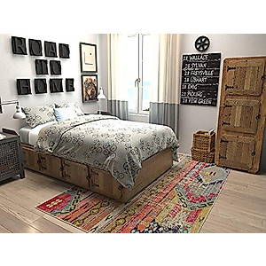 Unique Loom Sedona Collection Distressed, Southwestern, Vintage, Modern, Over-Dyed, Abstract Area Rug (5' 0 x 8' 0 Rectangular, Multi/Beige)