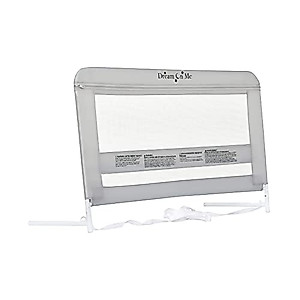 Dream On Me Lilibet Mesh Safety Bed Rail in Grey for Twin, Full and Queen Size Bed, Bed Rail for Toddler