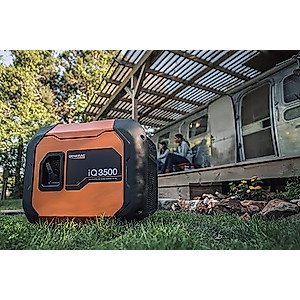 Generac 7127 iQ3500 3,500-Watt Gas-Powered Portable Inverter Generator - Durable, Lightweight Design with Parallel Capability - Speed Selection for Quiet Performance or Maximum Power - CARB Compliant