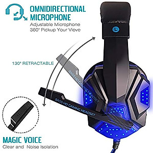 3.5mm Wired Noise Isolation Volume Control Gaming Headphone
