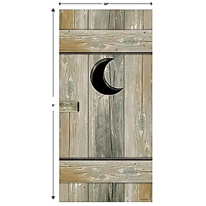 Beistle Plastic Outhouse Door Covers, 5’ x 30", Set of 2 - Rustic Desert-Themed Bathroom Decoration for Country Cowboy Setting, Old Wild West Parties, Western Party Décor
