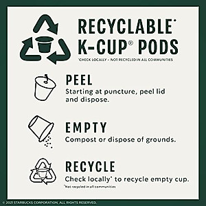 Starbucks K-Cup Coffee Pods—Medium & Dark Roast Variety Pack for Keurig Brewers—100% Arabica—6 boxes (60 pods total)