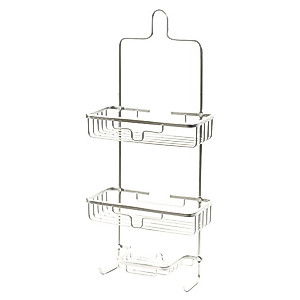 Splash Home Shower Caddy, Bathroom Organizer, Aluminum Hanging Over Shower Head, 3 Storage Rack Rustproof for Shower Room and Bathroom 24 x 5 x 11.5, Chrome