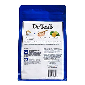 Dr. Teal's Pure Epsom Salt Soaking Solution Gift Set (2 Pack, 3lbs ea.) - Restore & Replenish with Pink Himalayan Salt, Pre & Post Workout with Menthol - Essential Oils Calm Senses & Relieve Stress