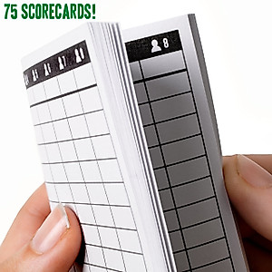 Brybelly Farkle Scorecards – Set of 75 Replacement Score Sheets for Farkle Dice Games for Up to 8 Players
