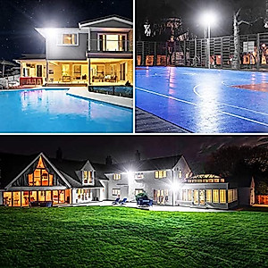 XYCN 3 Pack 100W LED Flood Light, IP66 Waterproof Outside Flood Light, 11500LM Super Bright Outdoor Security Lights, 5000K Daylight White Floodlight for Yard Garden Playground Basketball Court Patio