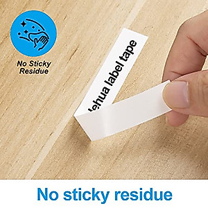 Hehua 6 Pack Compatible Label Tape Replacement for Brother P-touch M Tape 1/2 MK231 MK-231 M-231 M231 M-K231s 12mm 0.47" Black Print on White Tape for PT-65 PT-M95 PT-45M PT-80 PT-90 PT-70 Label Maker