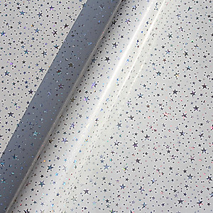 YIZUNNU Vinyl Self Adhesive Contact Paper Peel and Stick Roll Wallpaper Wall Stickers for Kitchen Cabinets Furniture Film Home Wall Decoration (24"x98", Star)