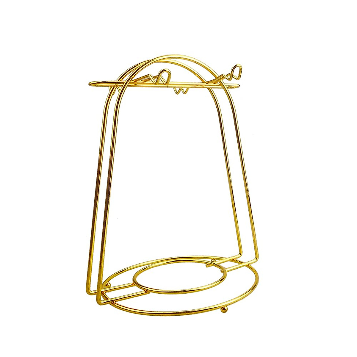 YY YEARCHY Coffee Mug Holder, Espresso Cups Holder Cup Drying Rack Cups Drainer Stand Metal Mug Tree Cups Organizer with 4 Hook Hangers for Kitchen Counter and Tea Party(Gold)