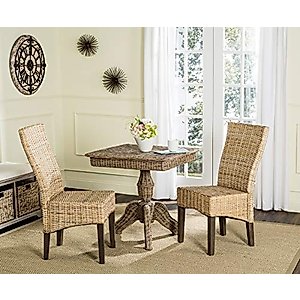Safavieh Home Collection Ozias Grey Wicker 18-inch Dining Chair