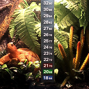 Aquarium Thermometer, Water Temperature Thermometer Fish Tank Thermometer Amphibian and Reptile Thermometer Sticker Aquarium Temperature Sticker Strip Stick On for Fish Tank Home