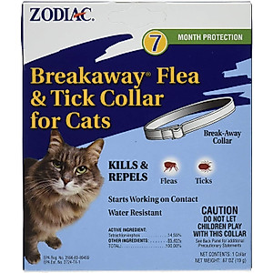 Zodiac Breakaway Flea & Tick Collar for Cats 7 Month Supply - Pack of 3