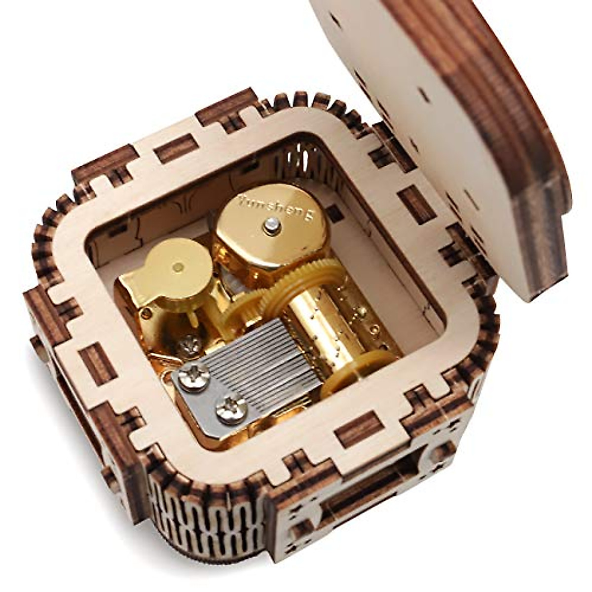 GuDoQi 3D Puzzle Music Box, 3D Wooden Puzzle for Adults to Build, Wood Model Kit, DIY Assembly Toy, Great Gift for Birthday Halloween