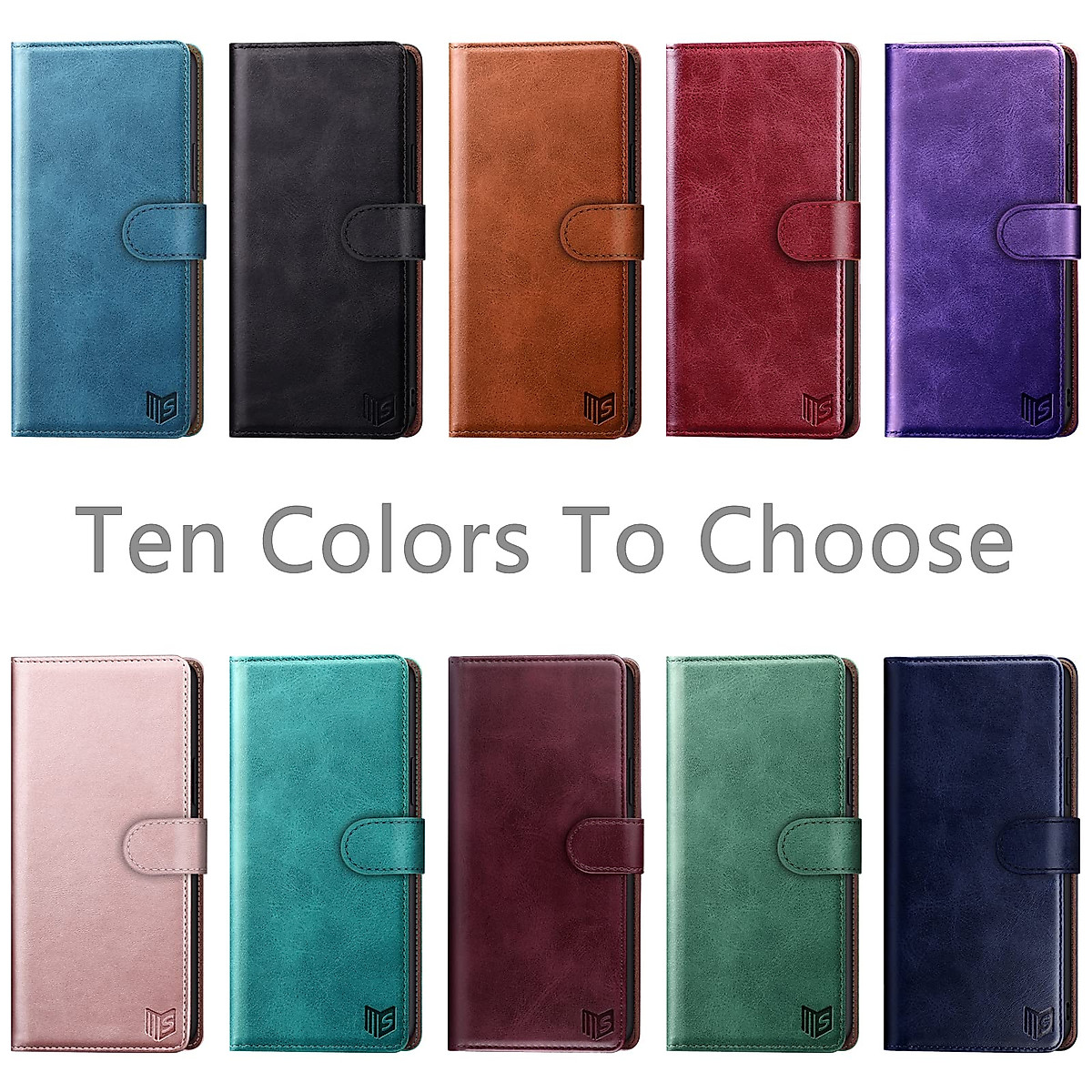 SUANPOT for Samsung Galaxy S22 with RFID Blocking Leather Wallet case Credit Card Holder,Flip Folio Book Phone case Shockproof Cover Women Men for Samsung S22 case Wallet Light Brown