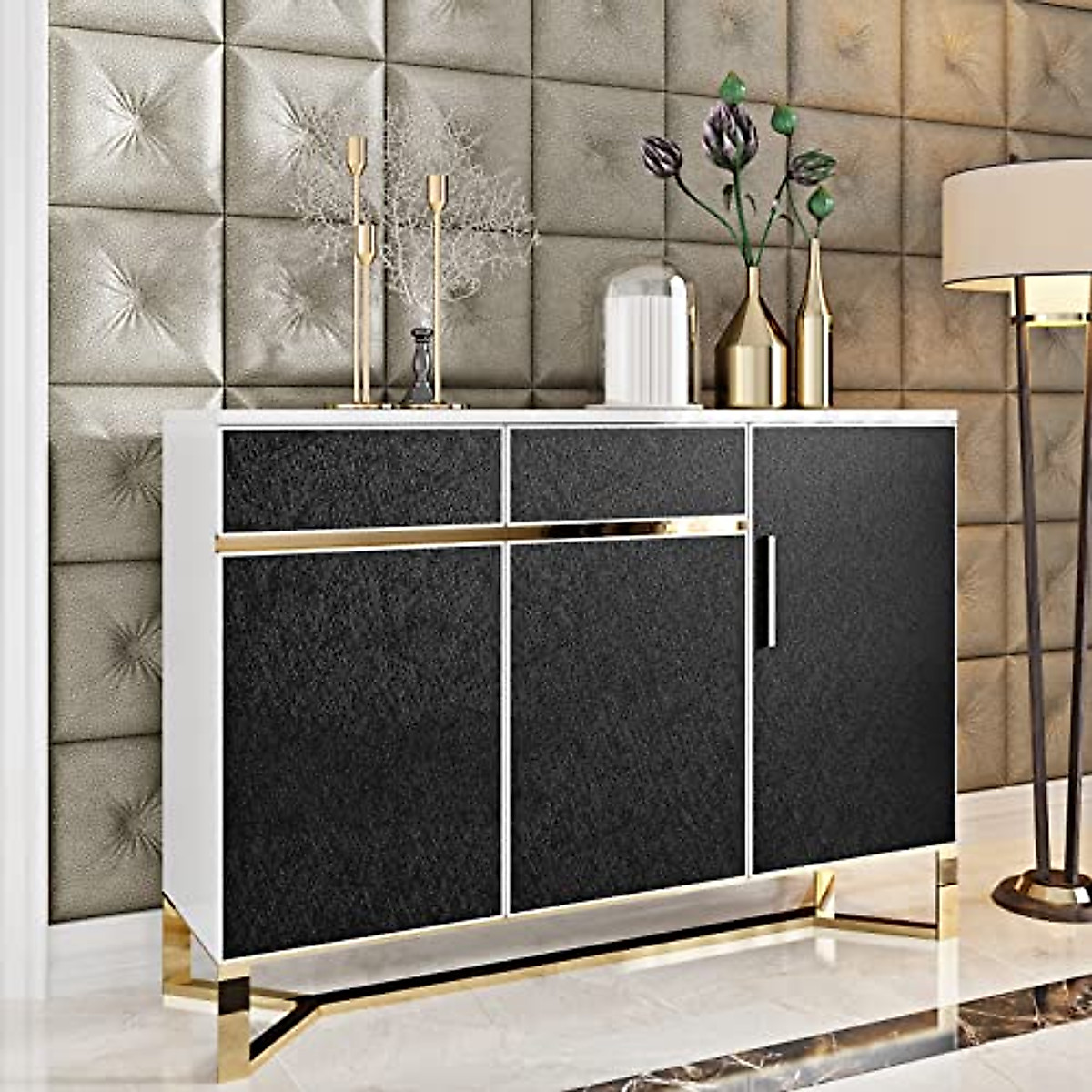Wallercity Silk Black Contact Paper for Countertops 17.5''x118'' Self Adhesive Removable Contact Paper for Cabinets and Drawers Textured Peel and Stick Wallpaper Waterproof Vinyl Wall Stickers