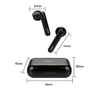 for Motorola Moto g Stylus 5G in-Ear Earphones Headset with Mic and Touch Control TWS Wireless Bluetooth 5.0 Earbuds with Charging Case - Black