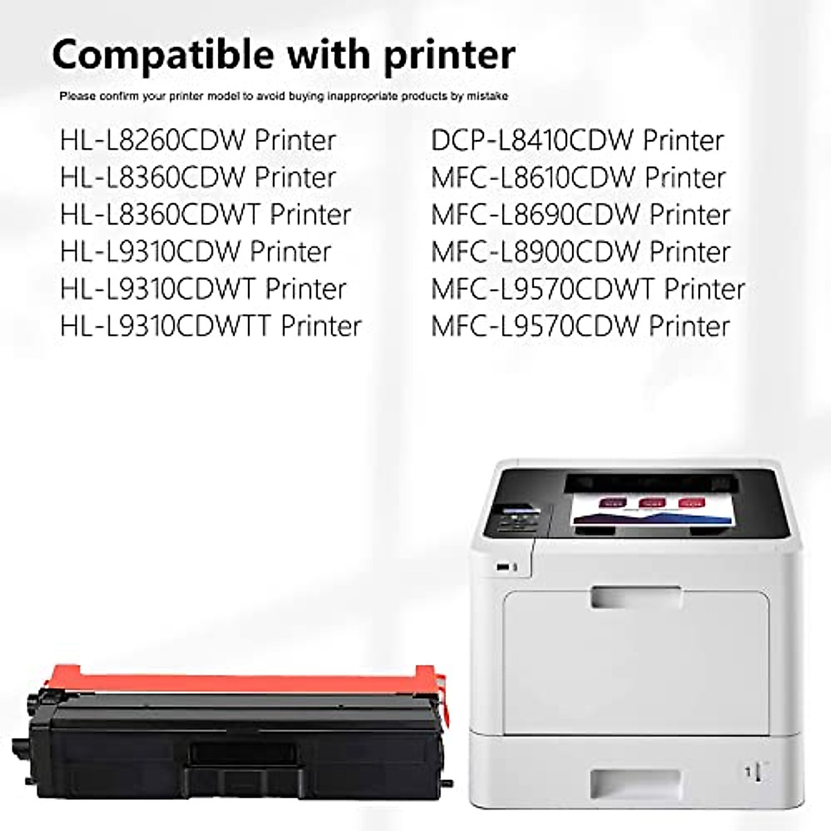 5PK TN436 Toner Cartridge Set (2Black 1Cyan 1Magenta 1Yellow) Super High Yield TN436 VASERIK Compatible Replacement for Brother TN436 Set HL-L8260CDW L8360CDWT L9310CDWT MFC-L8610CDW Printer Ink