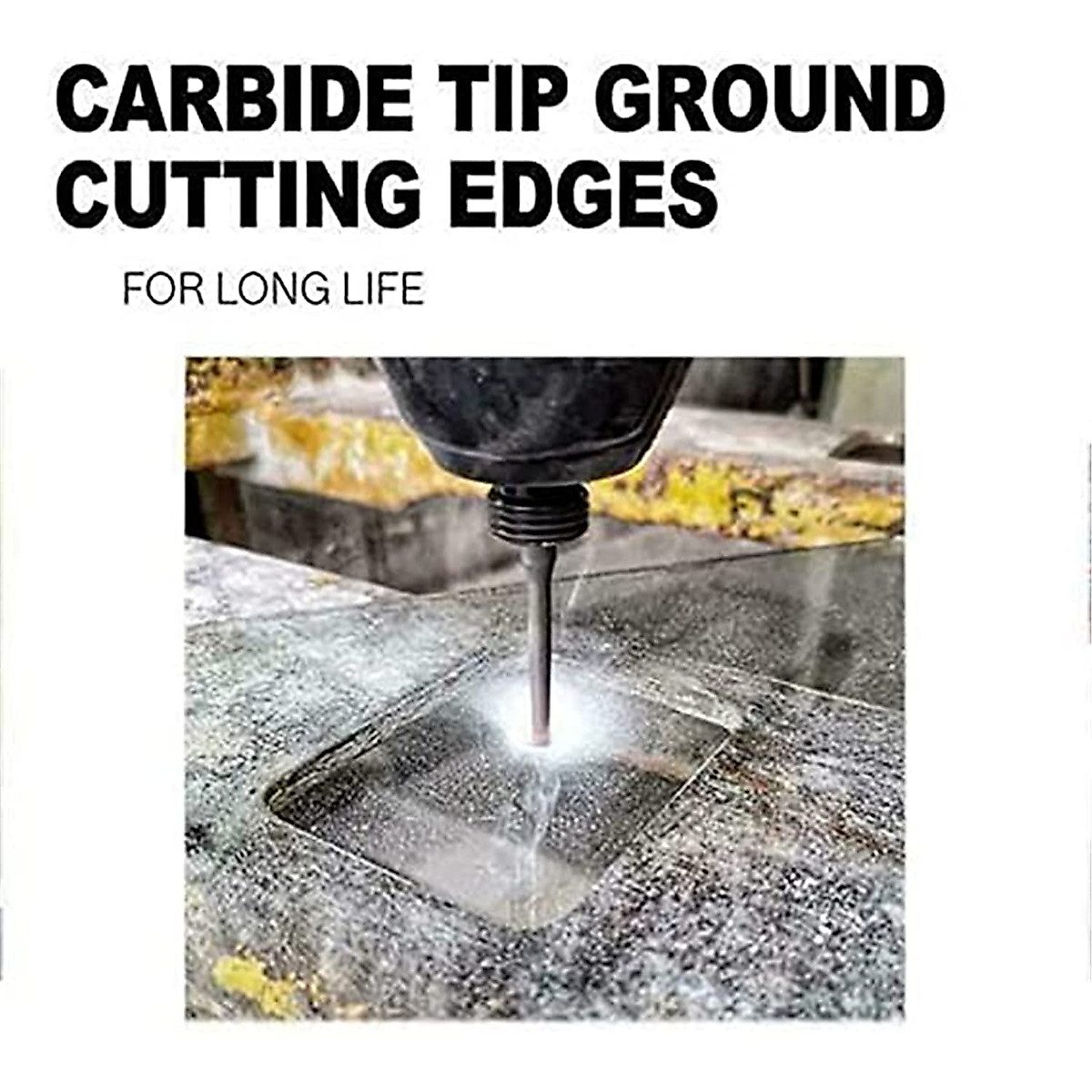 PETSBURG Efficient Universal Drilling Tool, 5PCS Carbide Drill Bit Set, Triangle Tile and Concrete Drill Bit,Multifunctional Cross Alloy Drill Bit for Tile,Concrete,Brick,Glass,Plastic,Wood (1Set)