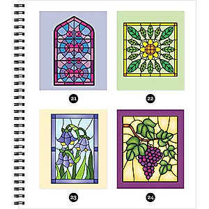 Brain Games - Sticker by Number: Stained Glass (28 Images to Sticker)