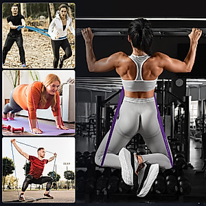 WEKEFON Pull Up Assistance Bands Thick Heavy Duty Resistance Bands Set for Men & Women, Exercise Bands Stretch Workout Band for Body Training, Crossfit Mobility Fitness Assist Bands Set of 5