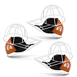 BallcapBuddy Cap Washer the Original Hat Cleaner for Baseball Caps Washing Machine and Dishwasher Cap Cleaner Hat Washer Made in USA (3-PACK white)