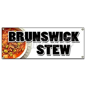 Brunswick STEW Banner Sign Hearty Southern Style Homemade Slow Cooked