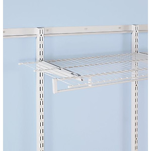 Rubbermaid FastTrack Multi-Purpose Closet Shelving Kit, White, Adjustable, Pantry Storage/Organization for your Clothes/Shoes/Food/Cleaning Supplies