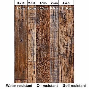 WENMER 17.71" x 118" Brown Wood Wallpaper Peel and Stick Shiplap Self Adhesive Contact Paper for Cabinet Countertop Shelf Drawer Wall Door