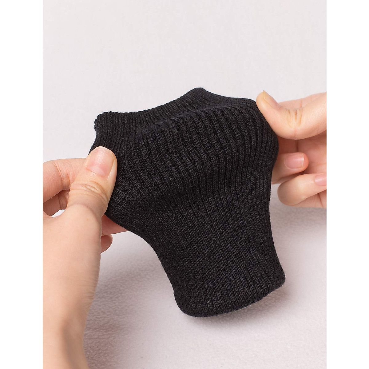 TinaKim Ribbing Cuff Material, Tubular Rib Knit Fabric,for Adult Jacket Sewing (Black, 40x8cm)