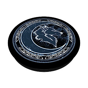Celtic Wolf and Moon PopSockets Swappable PopGrip