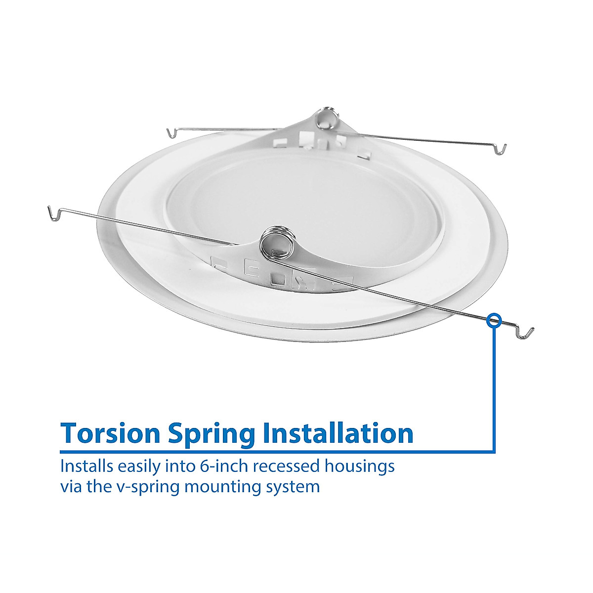 NICOR Lighting 6 inch White Recessed Shower Trim with Albalite Lens (17505)