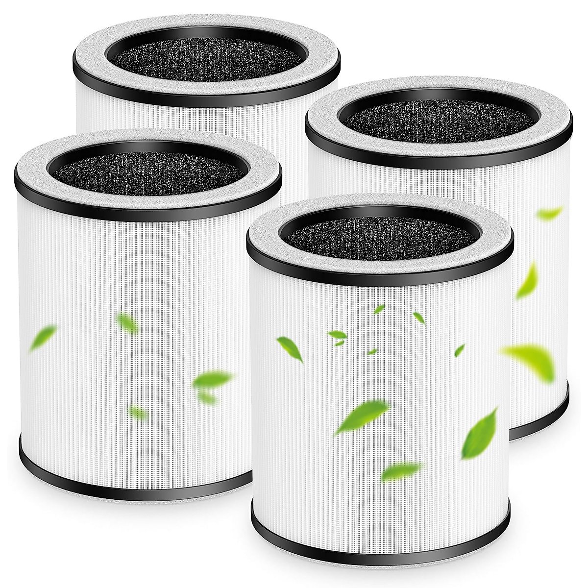4 Pack P60 Replacement Filter Only Compatible with TPLMB P60 Air Purifier and Vhoiu KJ50 Air Purifier, H13 True HEPA Filter, 3-in-1 Nylon Pre-Filter, HEPA Filter, High-Efficiency Carbon Filter