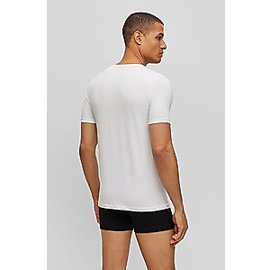 BOSS Hugo Mens T-Shirt Rn 2p Co/El 10194356 01 Boxer Briefs, White, Small US