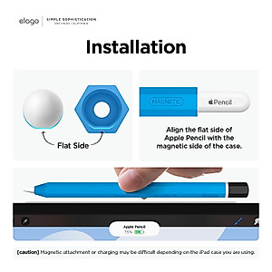 elago Classic Pencil Case Compatible with Apple Pencil 2nd Generation, Classic Design, Compatible with Magnetic Charging and Dual Tap (Read Installation Instructions Required)