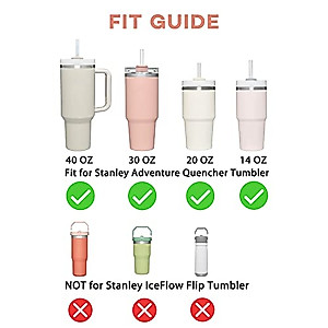 6-Pack Replacement Straw for Stanley Cup Adventure Travel Tumbler 40 oz 30 oz 20 oz Quencher, Accessories Straws for Stanley 40 oz Tumbler with Handle