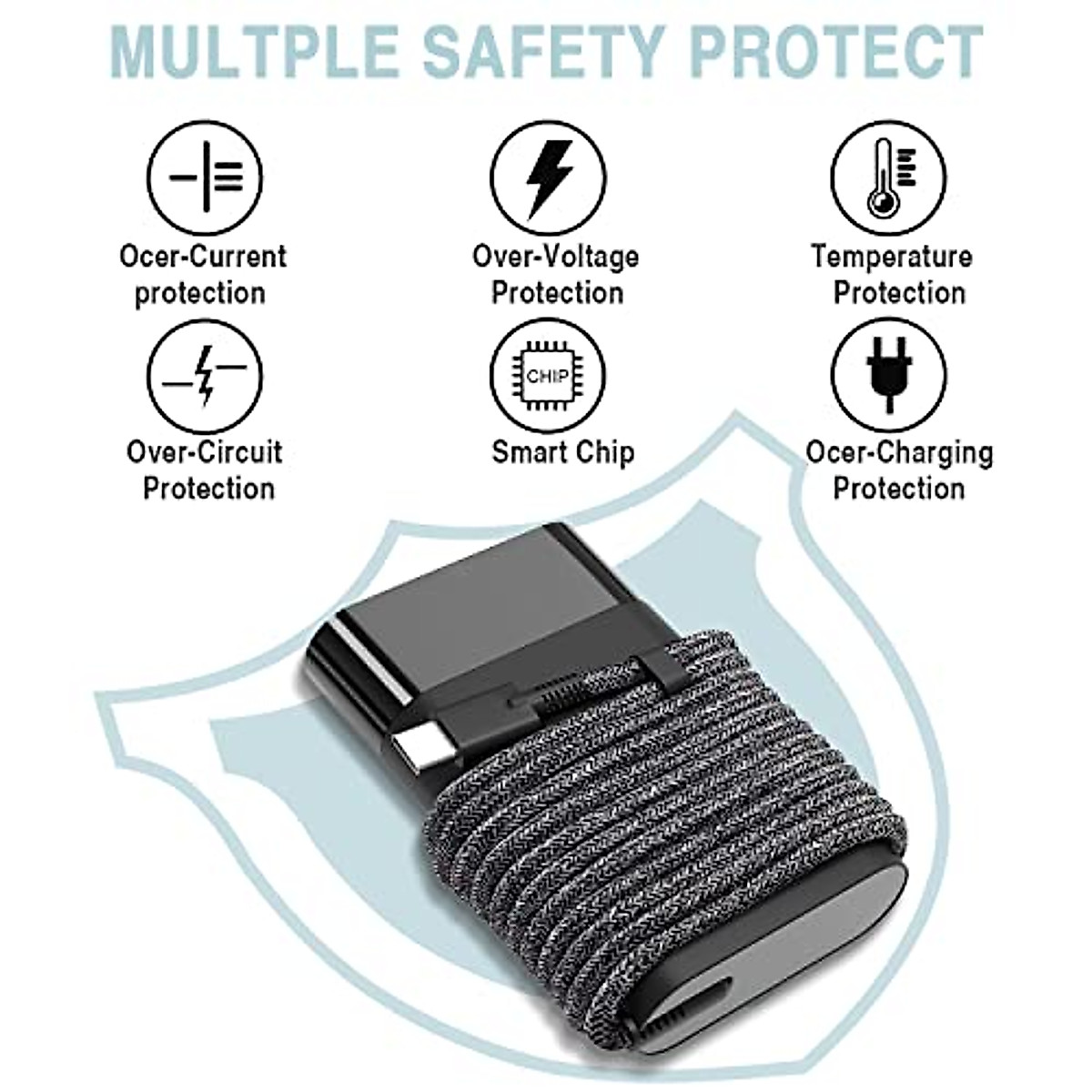 2023 New Slim HP 65W USB C Laptop Charger Replacement for HP Spectre-X360-EliteBook-Chromebook-ProBook-Envy-Pavilion- Elite x2 3PN48AA#ABA Fast Charging Type C Slim Travel Power Adapter