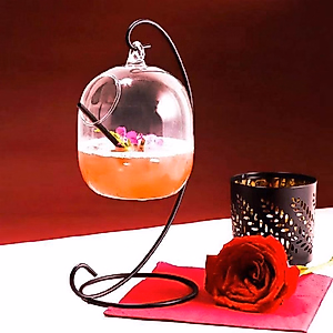 chongjian Cocktail Glasses, Premium Crystal Rocks Glasses, Creative Cocktail Glass-Old Fashioned Style Glasses, Ideal for Home, Restaurant, Events & Parties (430ML)