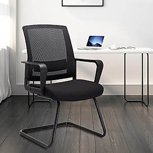 CLATINA Office Guest Chair with Lumbar Support and Mid Back Mesh Space Air Grid Series for Reception Conference Room