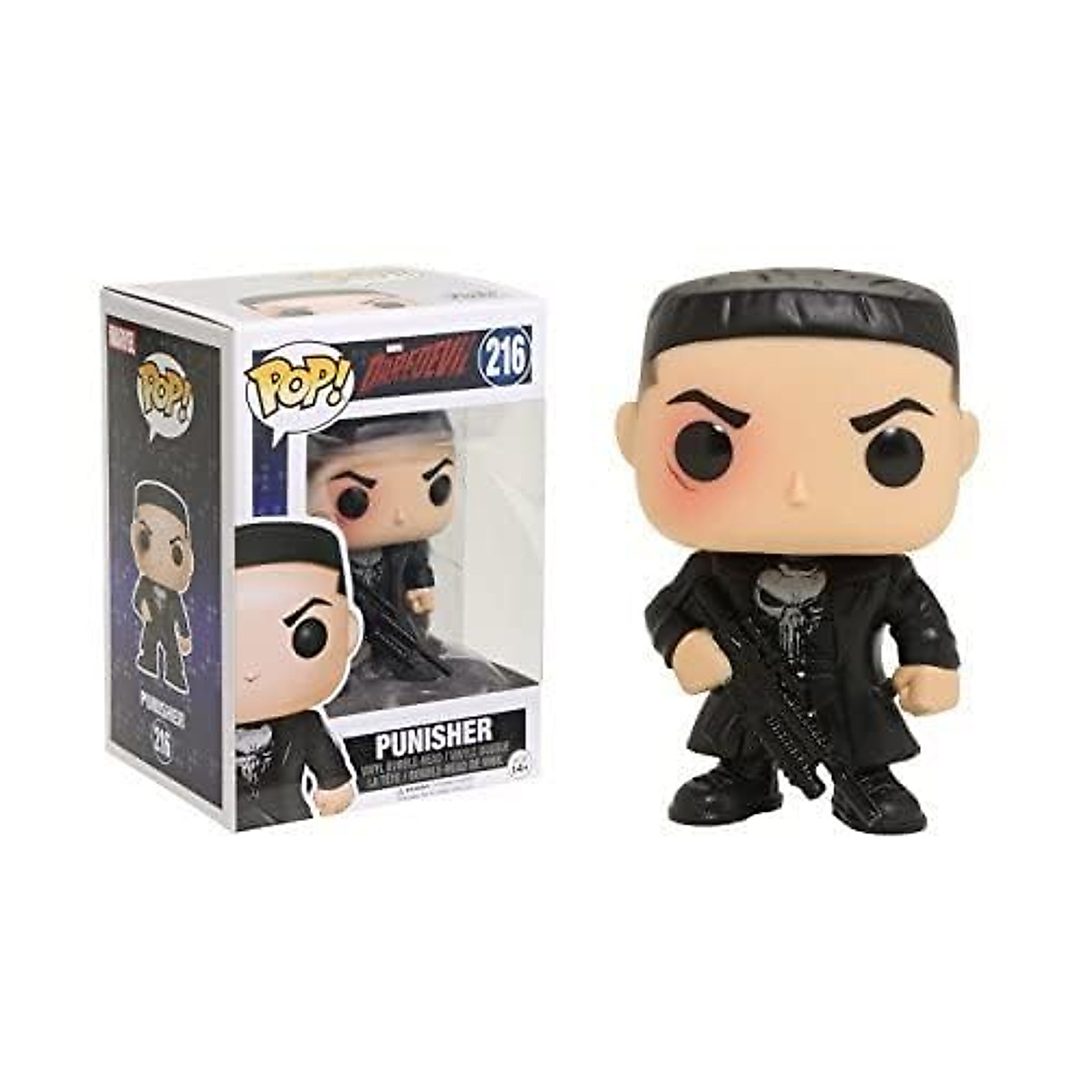 POP Marvel: Netflix Daredevil - Punisher (Frank Castle) Funko Pop! Vinyl Figure (Bundled with Compatible Pop Box Protector Case) Multicolor 3.75 inches
