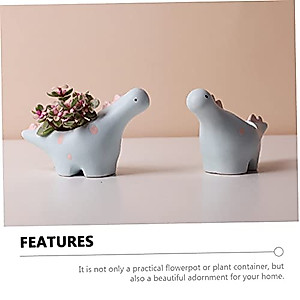 CIYODO Indoor Planters Design Bonsai Decoration Shape Vase Succulent Planter Holder Adorable Plant Shaped Decorative Office Home Lawn Garden Cartoon Mini Container Desktop Ceramic Outdoor Planters