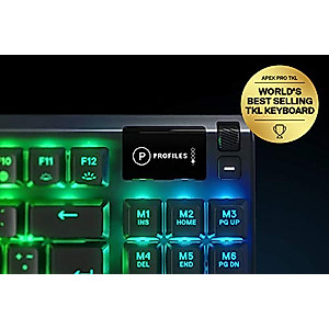 SteelSeries Apex Pro TKL - Mechanical Gaming Keyboard - Adjustable Actuation Switches - OLED Smart Display - Compact Form - French AZERTY Layout