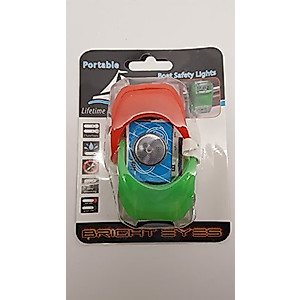 Bright Eyes Green & Red Portable Marine LED Boating Lights - Boat Bow or Stern Safety Lights - Water-resistant